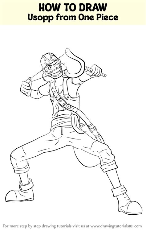 How To Draw Usopp From One Piece One Piece Step By Step
