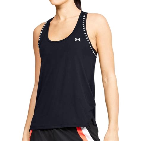 Under Armour Knockout Womens Running Vest Tank Top Black Start Fitness