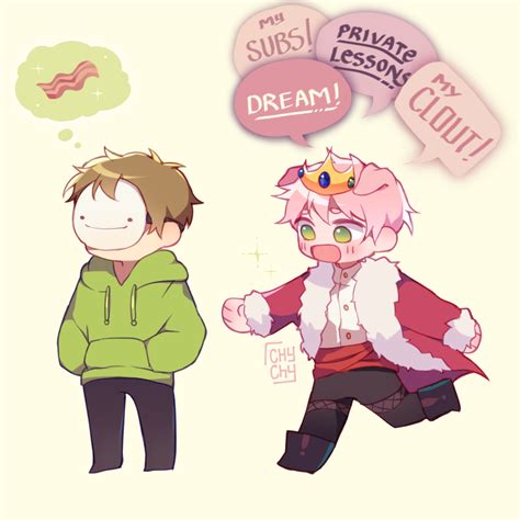 Technoblade And Dream Dream Team Techno Don G Dream Friends Dream Anime Minecraft Fan Art