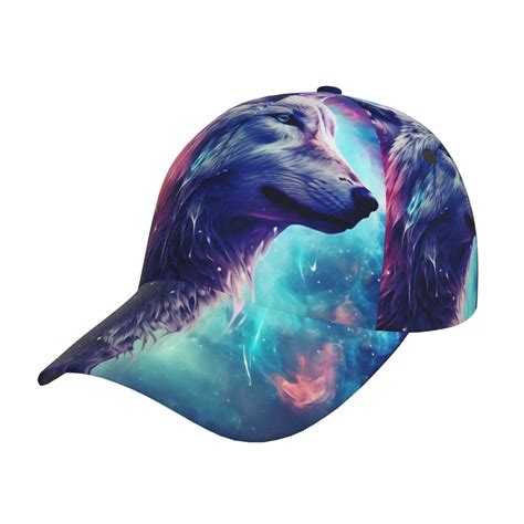 Baseball Cap Starry Multicolored Wolf Hats For Men Women Low Profile