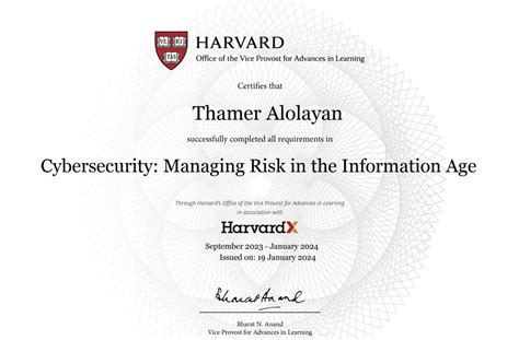 Im Happy To Share That Ive Obtained A New Certification Cybersecurity Managing Risk In The