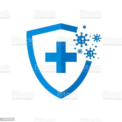 세균 및 바이러스 방어 세균 바이러스 및 박테리아로부터 보호하는 위생 방패 격리된 벡터 그림입니다 아이콘에 대한 스톡 벡터 아트 및 기타 이미지 Istock