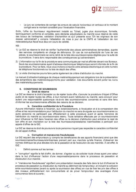 La Giz Lance Un Avis Dappel Doffres Pour Lachat Des Moteurs Pour Les