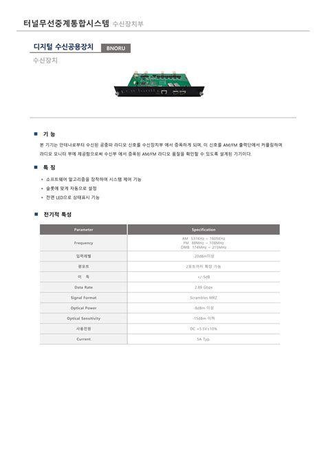 디지털 수신공용장치 블루넷테크놀러지주