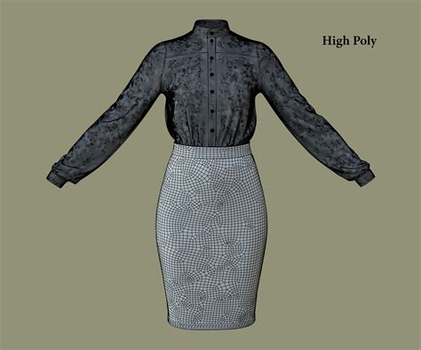 Woman Business Suit 3d Model By Aleopix