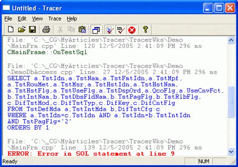 Standalone Tracer Window Codeguru