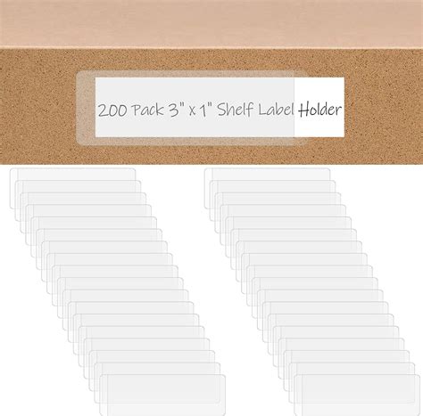 Wopplxy 200 Pcs 3 X 1 Label Holders Adhesive Label