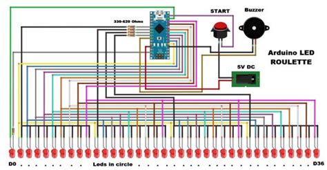 How To Make Simplest Arduino European Roulette Game 37 Leds 4 Steps Instructables