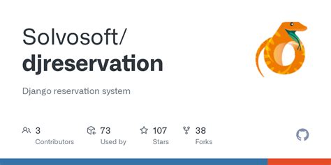 GitHub Solvosoft Djreservation Django Reservation System