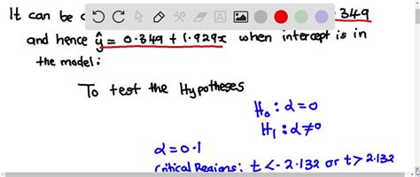 A Linear Regression Model With Intercept β00 Is Under Consideration