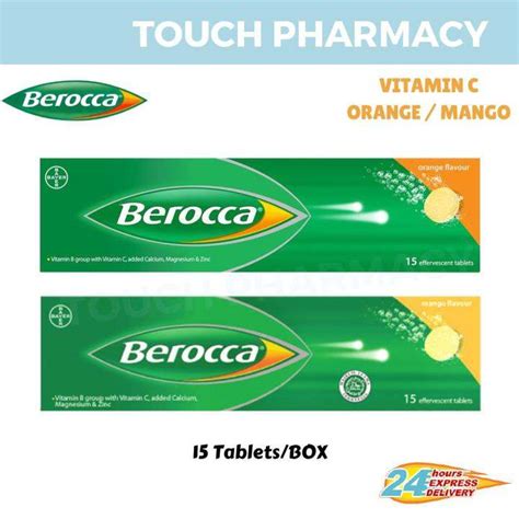 Berocca Effervescent Tablets Orangemango Flavour 15s Lazada
