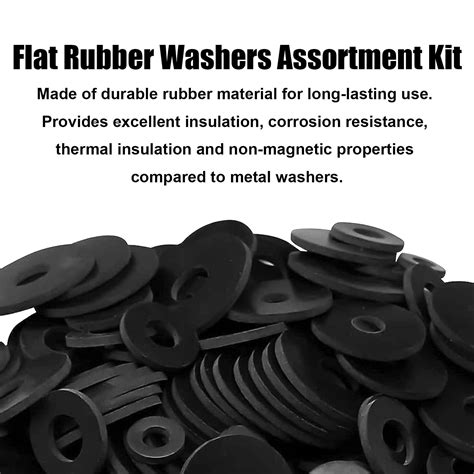 Rubber Washers Assortment Black Rubber Washers Form A Assorted Kit 85