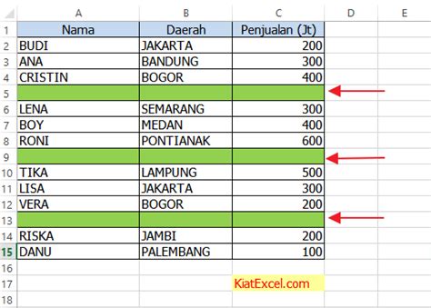 Cara Cepat Menghapus Baris Kosong Pada Excel Dengan Macro Vba