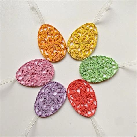 Colorful Paper Quilling Easter Egg