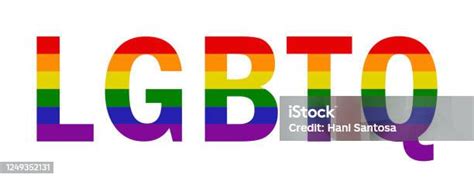 무지개는 성적 지향의 다양성을 축하 흰색 배경에 Lgbtq 텍스트를 색칠 0명에 대한 스톡 벡터 아트 및 기타 이미지 0명