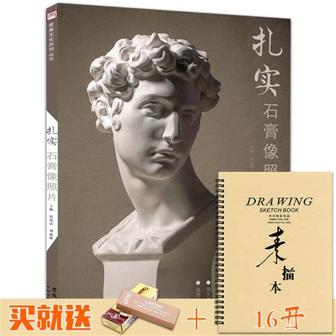 扎实石膏像照片2019青美文化素描石膏五官人像头像半身像临摹范本照片对画写生常规中西方原作雕塑校联考央国美术绘画册教材程书籍 虎窝淘