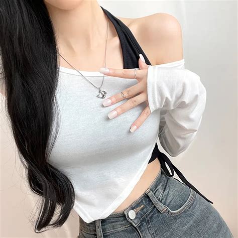 ETA Set 오프숄더T 셔링 홀터 set 언발 사선 컷팅 오프숄더 티셔츠 옆셔링 홀터넥 나시 세트 3color