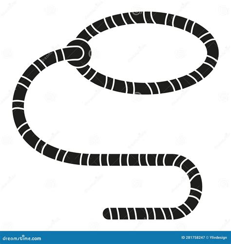 Loop Lasso Icon Outline Vector Circle Knot Royalty Free Stock Image