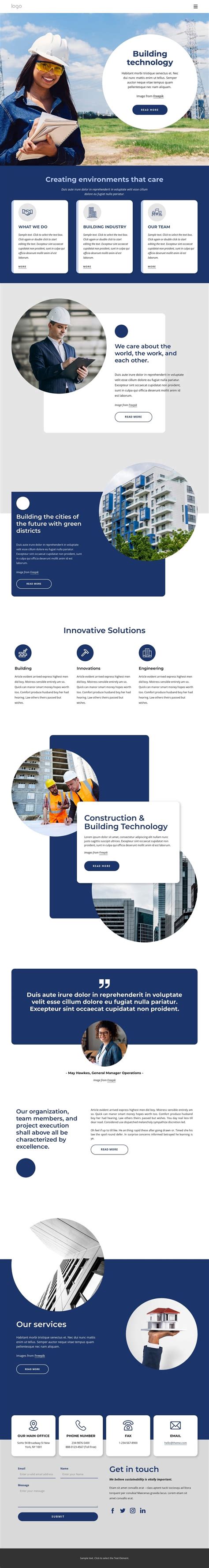 Building Technology CSS Template By Nicepage