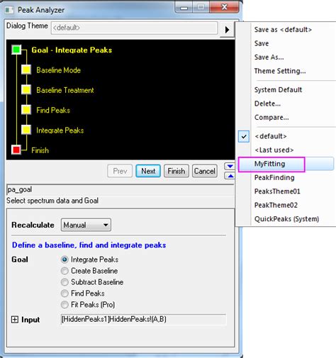 Help Online Tutorials Peak Fitting With Preset Peak Parameters