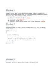 Unit 6 Assignment Docx Question 1 Suppose You Are Asked To Model