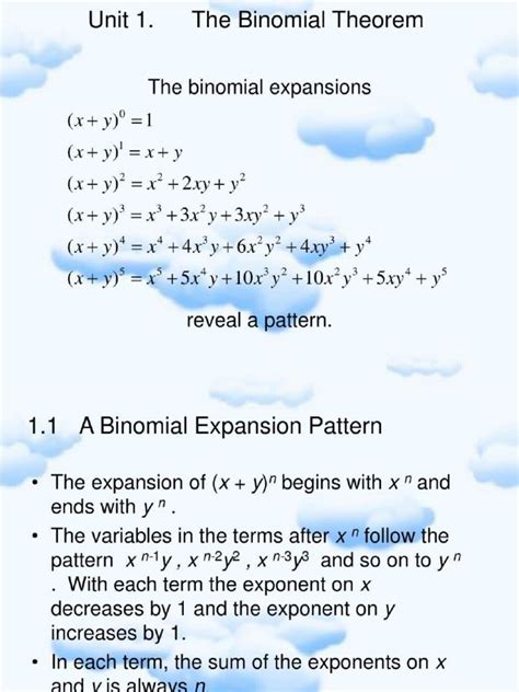 Binomial Theorem Pdf