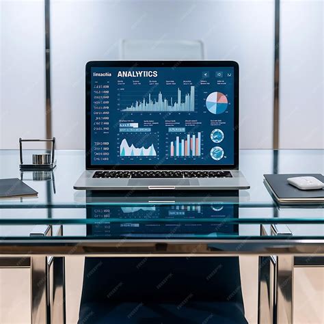 A Clean And Minimalist Desk Setup With Financial Analytics Report
