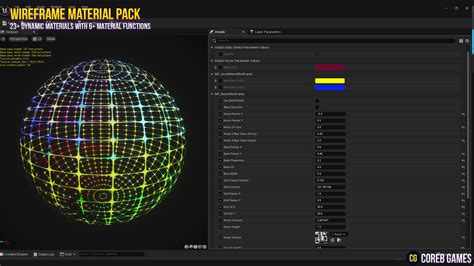 Wireframe Material Pack 2 In Materials Ue Marketplace