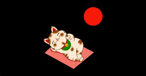 Toasted Mochi Neko Maneki Neko Sticker Teepublic