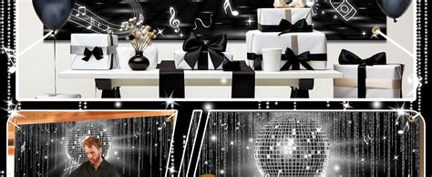 Avezano Disco Birthday Backdrop Glitter Disco Ball