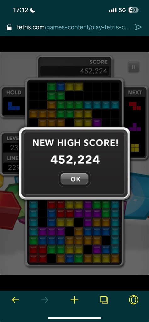 My High Score On Tetris Rtetris