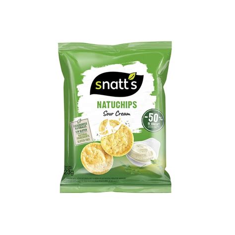 Snatts Natuchips Sour Cream 23g 45st