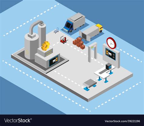 Industrial Production And Distribution Royalty Free Vector