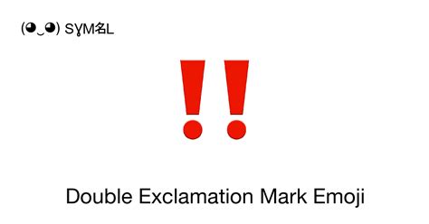 Double Exclamation Mark Emoji Meaning Copy And Paste Emoticon Symbl