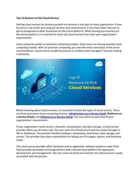 Ppt Top 12 Reasons To Pick Cloud Services Powerpoint Presentation Free Download Id 11314592