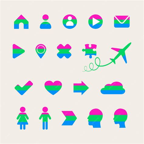 Premium Vector Polysexual Pride Flag Lgbt Rights Icons And Symbols