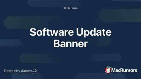 Software Update Banner Macrumors Forums