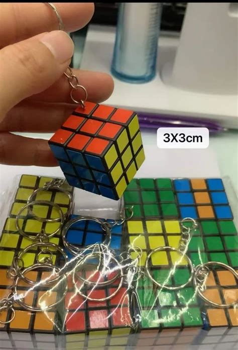 Multicolor Plastic Rubiks Cube Key Chain Packaging Type Packet Size