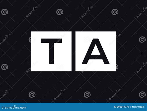 Initial Letter TA Logo TA Logo Design Vector Template Stock Illustration Illustration Of