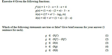 Solved Exercise 6 ﻿given The Following