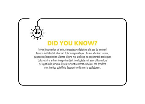 Did You Know Label Design With Light Bulb 41870048 Vector Art At Vecteezy