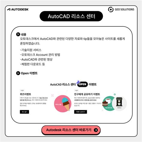 Autodesk Autocad 리소스 센터 론칭 안내 지오솔루션즈