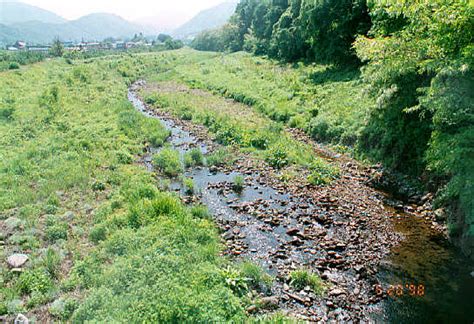 押切川（おしきりがわ）のようす（1998年）－pictures Of Oshikirigawa River 天童市山口本郷付近の押切川－その2