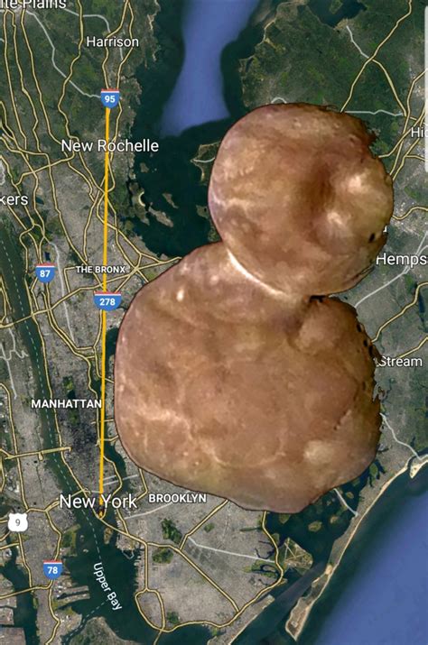 Asteriod 486958 2014 Mu69 Also Known As Ultima Thule Compared To