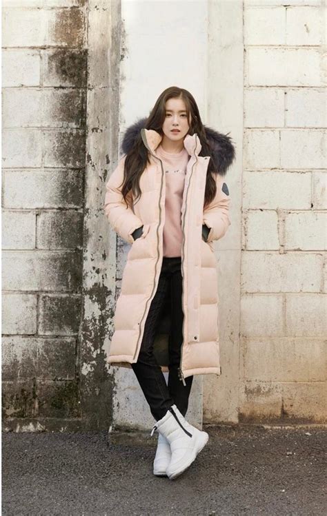 아이린이 입은 아이더 나르시스 롱패딩 핑크 M사이즈 세컨웨어헬로마켓