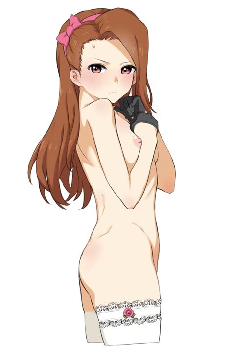 Rule 34 Black Gloves Blush Breasts Brown Hair Censored Female Gloves