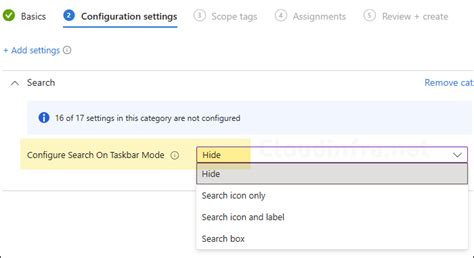 Hide Search Box On Windows Taskbar Using Intune