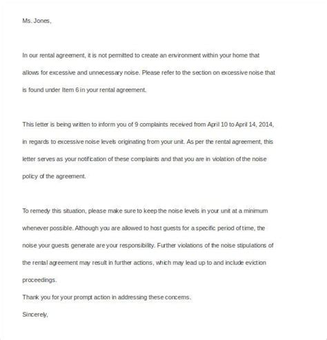 11 Noise Complaint Letter Template Free Word Excel Pdf Formats Samples
