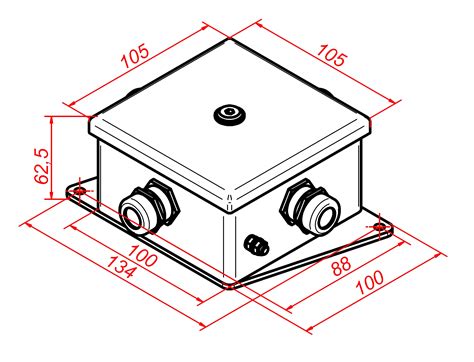 Коробки огнестойкие КМ-О (2к*6.0)-IP66-100х100 | Усиленные | Гефест