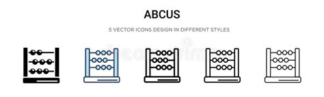 Abcus Vector Icon In 6 Different Modern Styles Black Two Colored